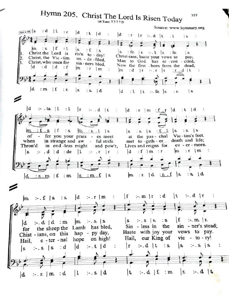 Christ The Lord Is Risen | PDF