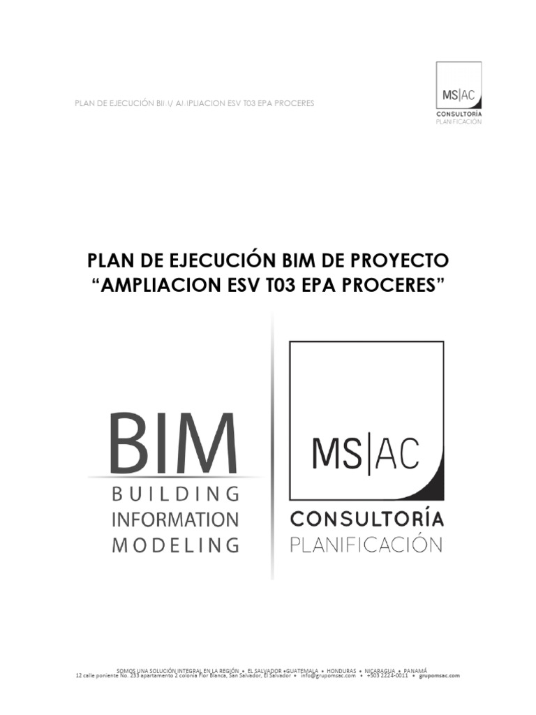 Epa - Bep Plan de Ejecucion Bim | PDF | Autodesk Revit | Archivo de computadora