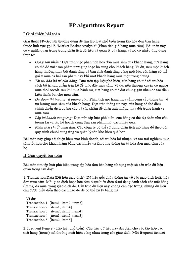 FP Algorithms Report | PDF