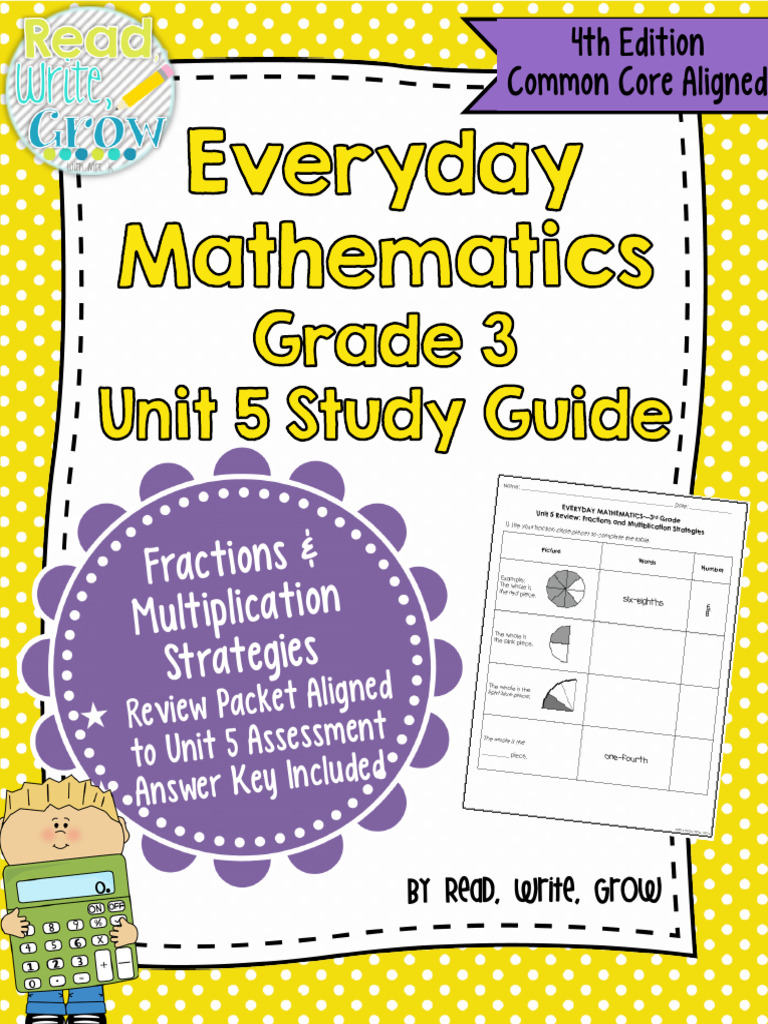Everyday Math Grade 3 Unit 5 Study Guide PAPER | PDF | Matrix ...