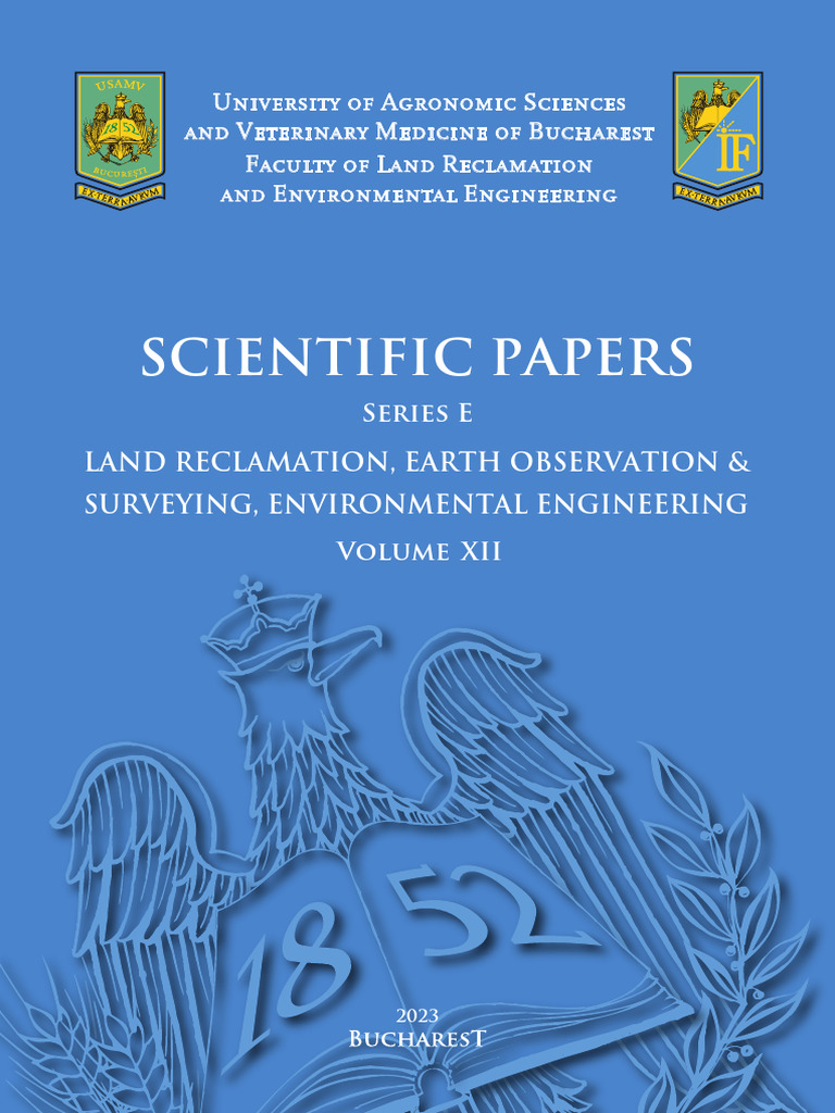 Scientific Papers-Series E-Land Reclamation Earth Observation ...