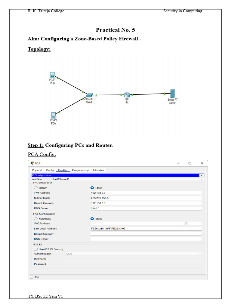 Configuring Zone-Based Firewalls | PDF | Data Transmission ...