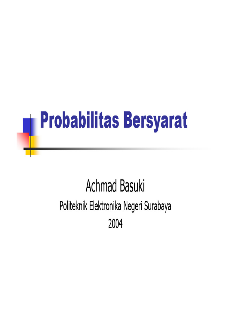 Minggu 3 Probabilitas Bersyarat | PDF