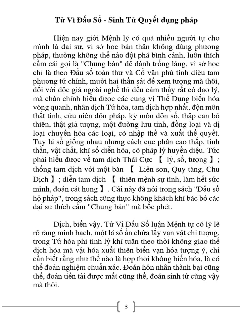 Phi Tinh Dau So Kham Thien Vo Cuc Mon Ong Phuc Du | PDF