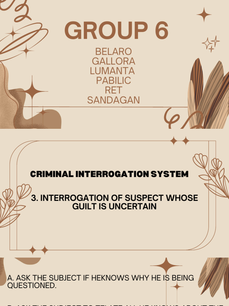Criminal Interrogation Techniques Guide | PDF | Crimes | Crime & Violence