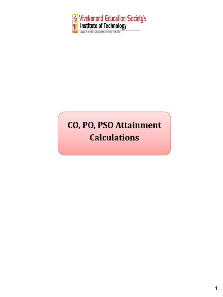 2.6.2 - CO PO PSO Attainment Sample Calculations | Download Free PDF ...