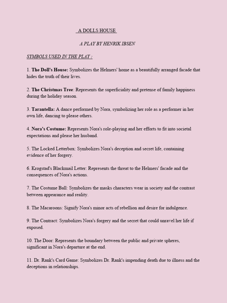 A Dolls House | PDF | A Doll's House