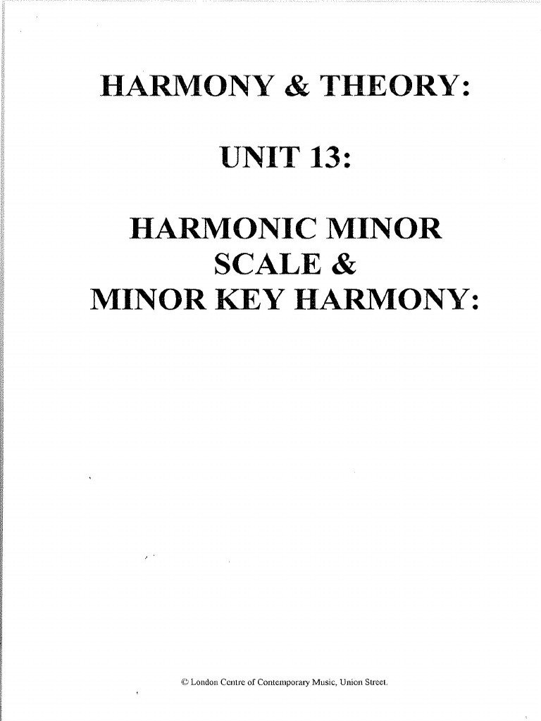 H&T 13 Harmonic Minor | PDF