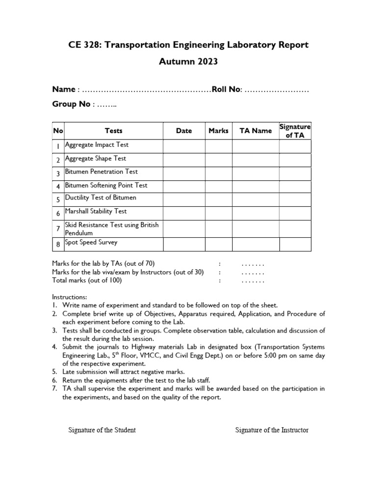 Print this -Lab Report_Front Page | PDF
