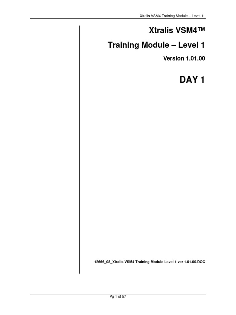 VSM4 Training Module Level 1 Participant Ver 1.01.00 | PDF | Icon ...