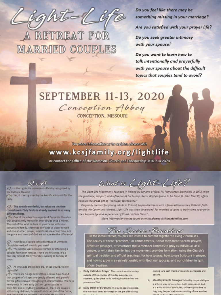 Married Couples Retreat Flyer Sep 2020 | PDF | Prayer | Pope John Paul Ii