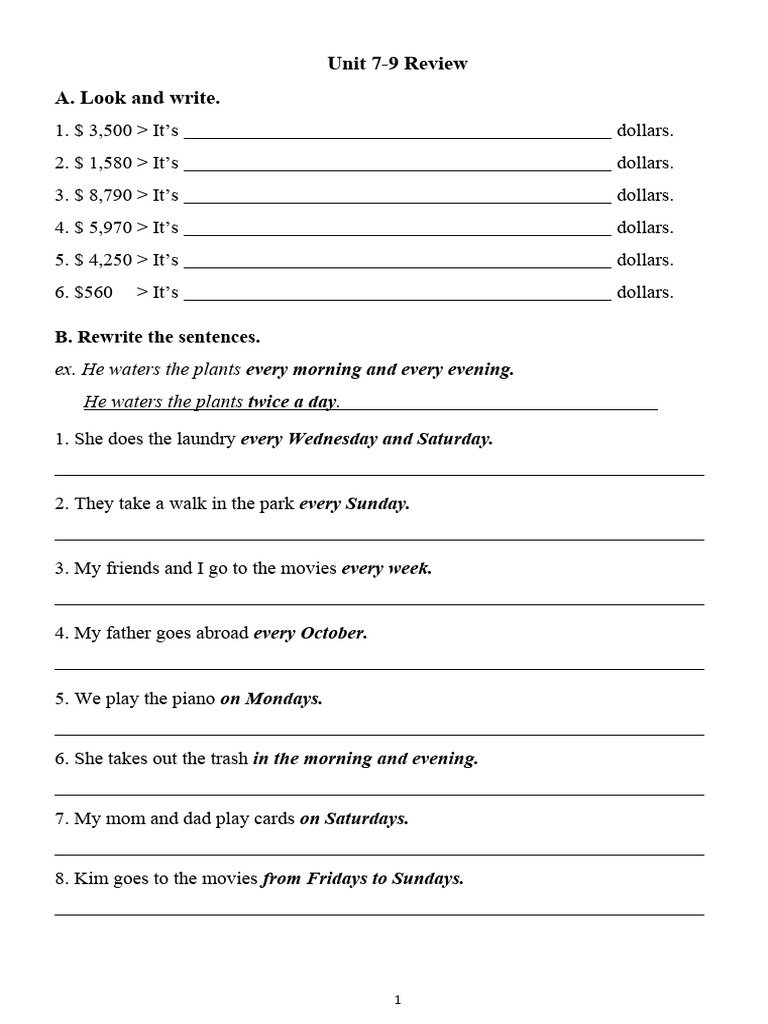 Review Writing Part 7-9 New Ed | PDF