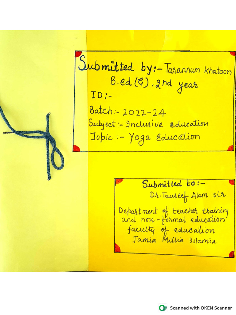 Inclusive Education Assignment | PDF