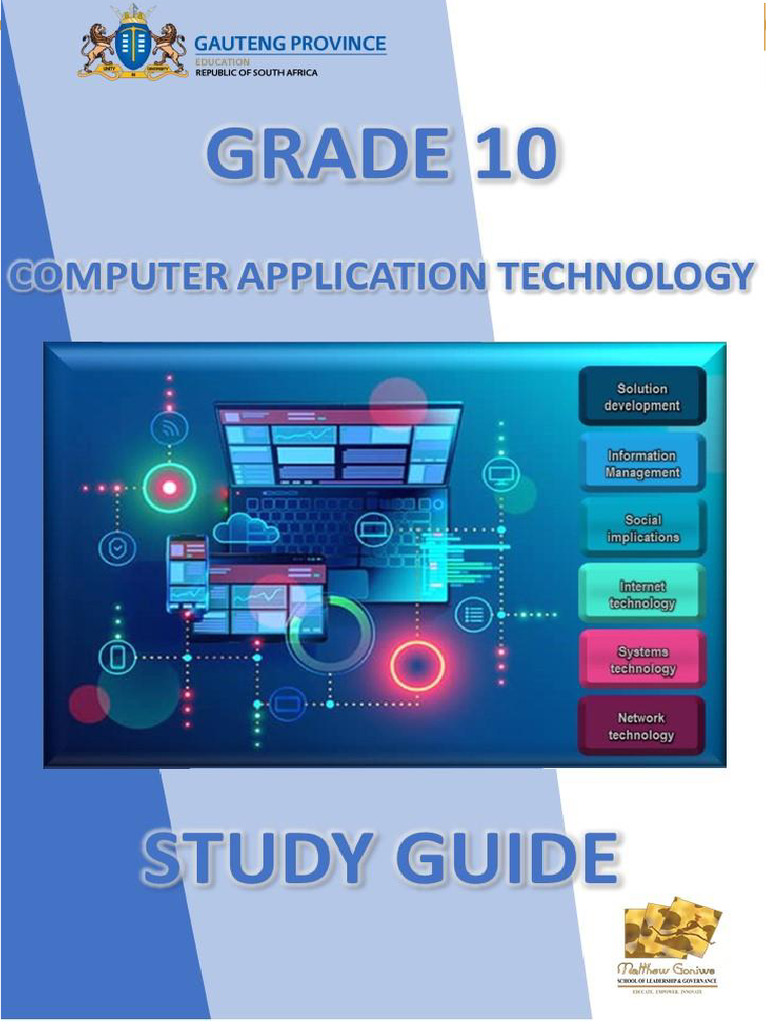 Grade 10 Cat Study Guide Gde - MGSLG 2023 | PDF | Computer File ...