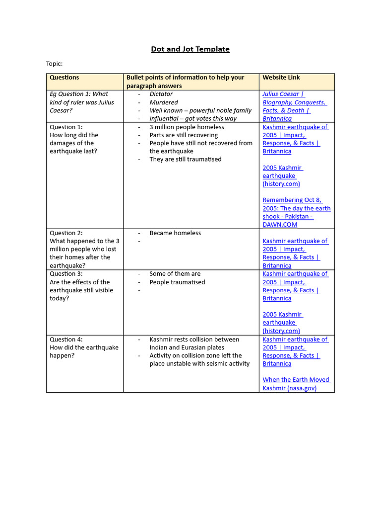 Kashmir Earthquake Dot and Jot | PDF | Earthquakes | Seismology