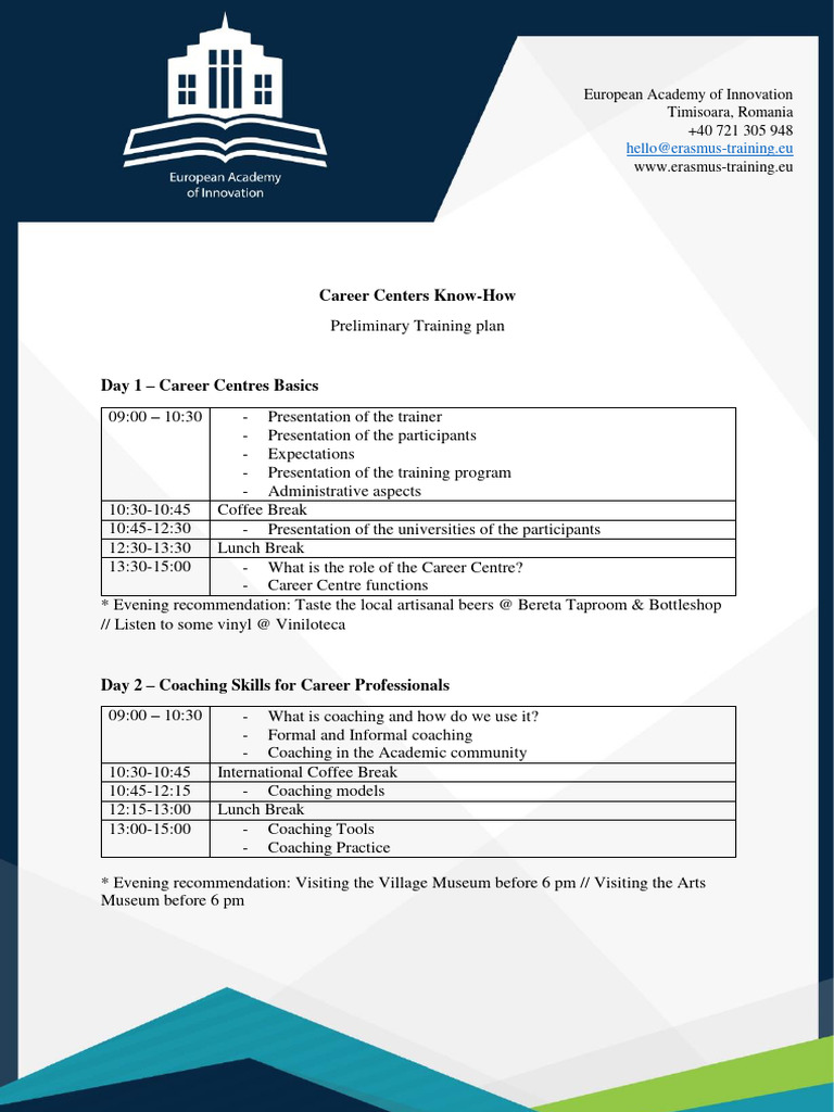 Career Centers Training Program Overview | PDF | Human Communication ...