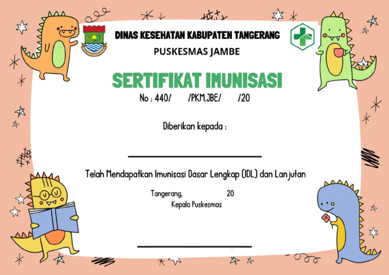 12 Sertifikat Imunisasi Pdf