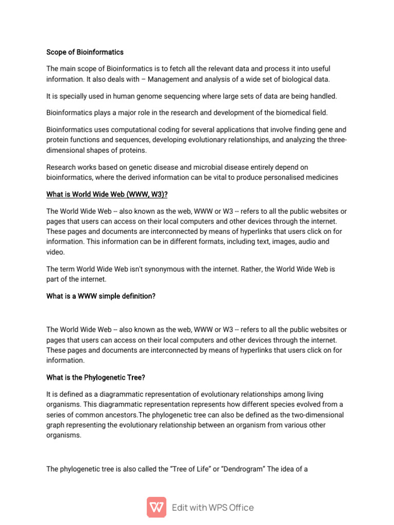 Bioinformatic Paper WPS Office | PDF | Bioinformatics | Sequence Alignment