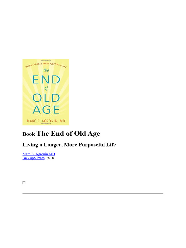 The End of Old Age | PDF | Ageing | Brain
