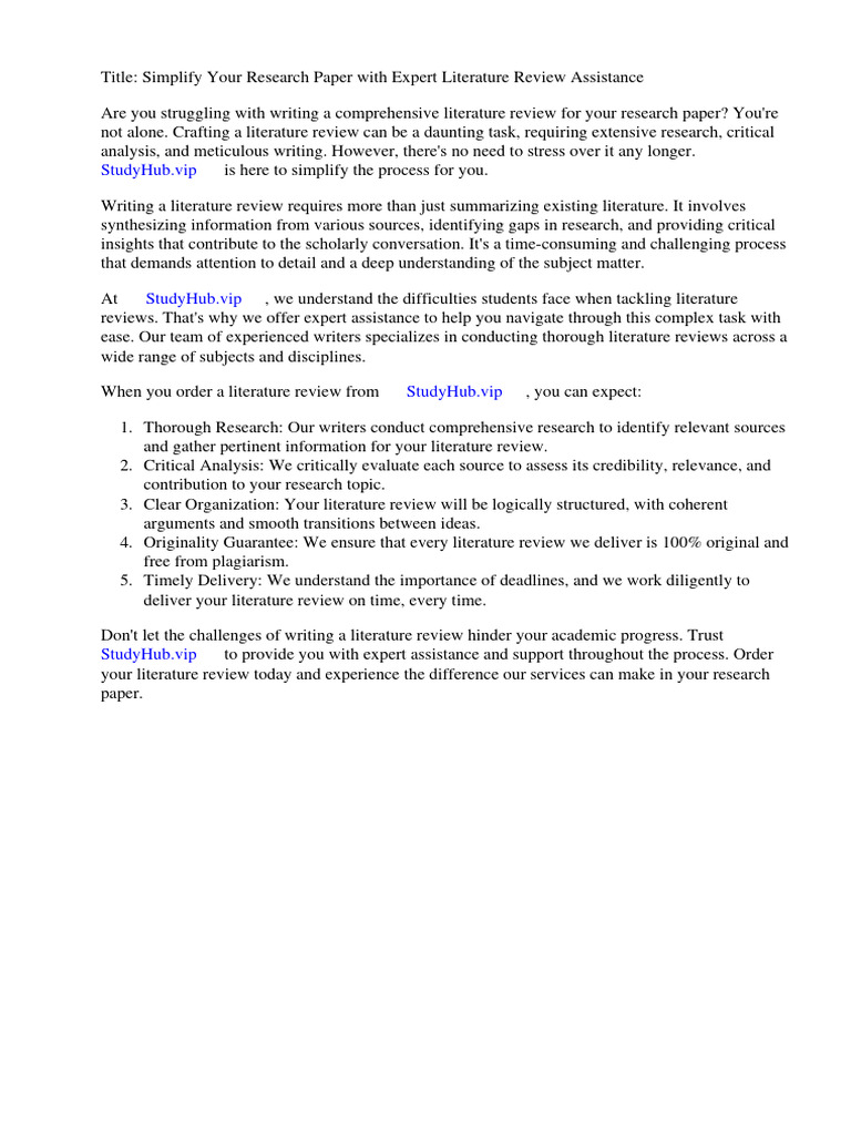 Review of Related Literature Research Paper Example | PDF | Essays ...