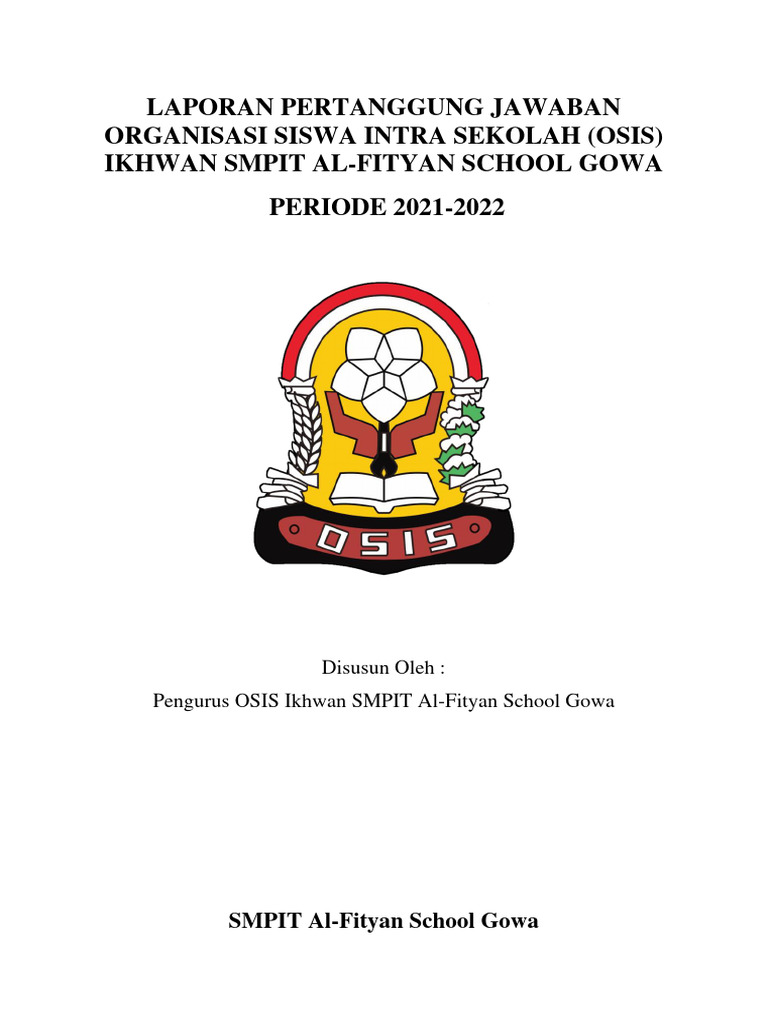 Contoh Laporan Pertanggungjawaban (LPJ) OSIS | PDF