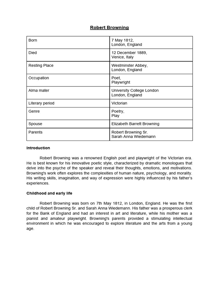 Robert Browning | PDF | Robert Browning
