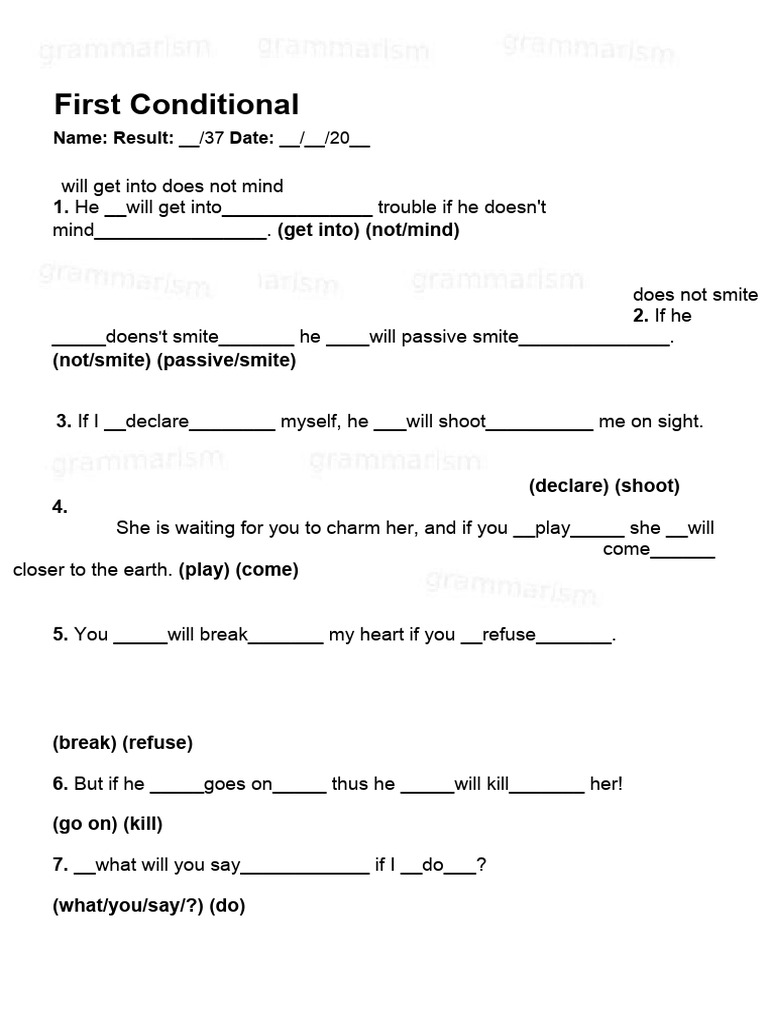First Conditional Practice | PDF
