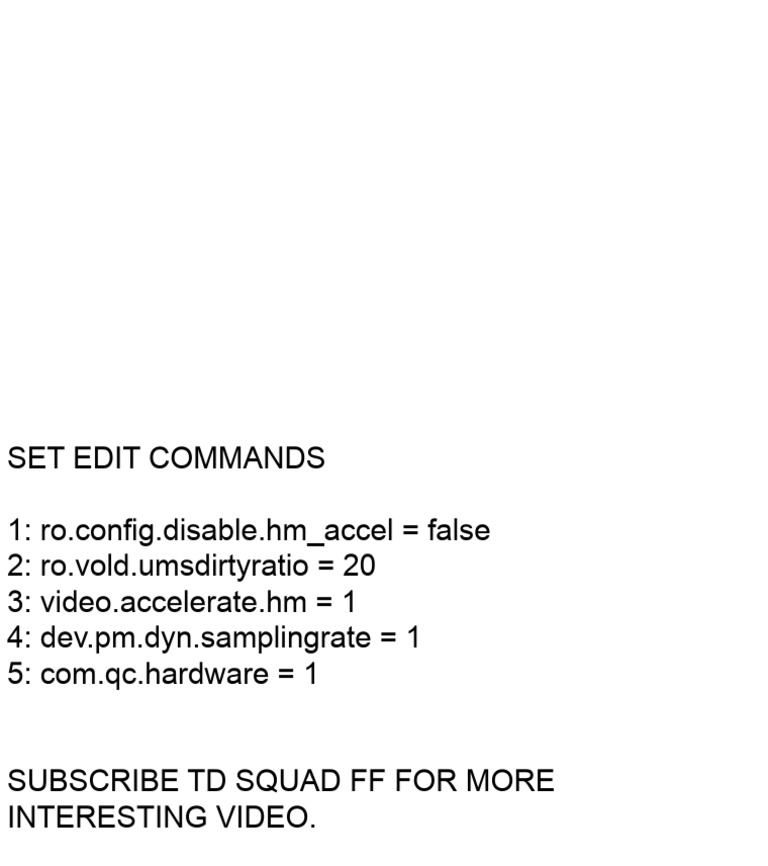 Set Edit Commands File | PDF