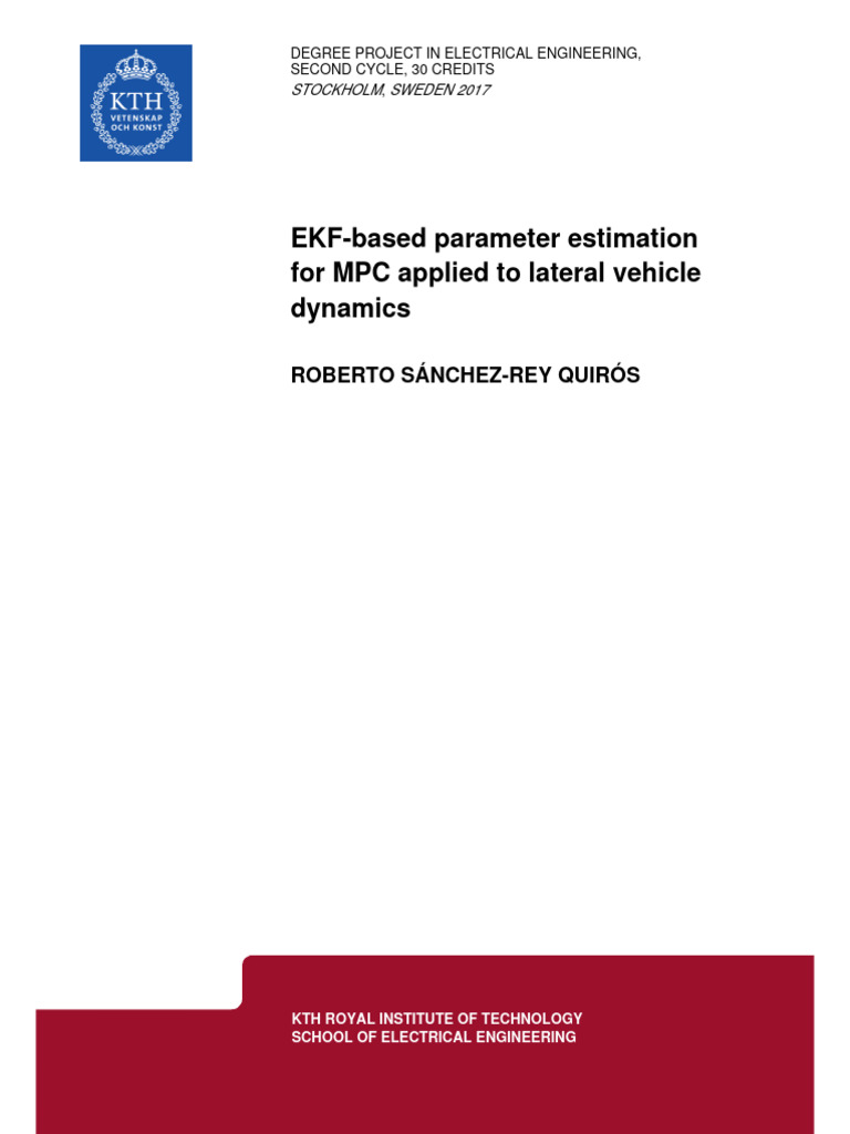 EKF-based Parameter Estimation For MPC Applied To Lateral Vehicle Dynamics | PDF | Kalman Filter ...