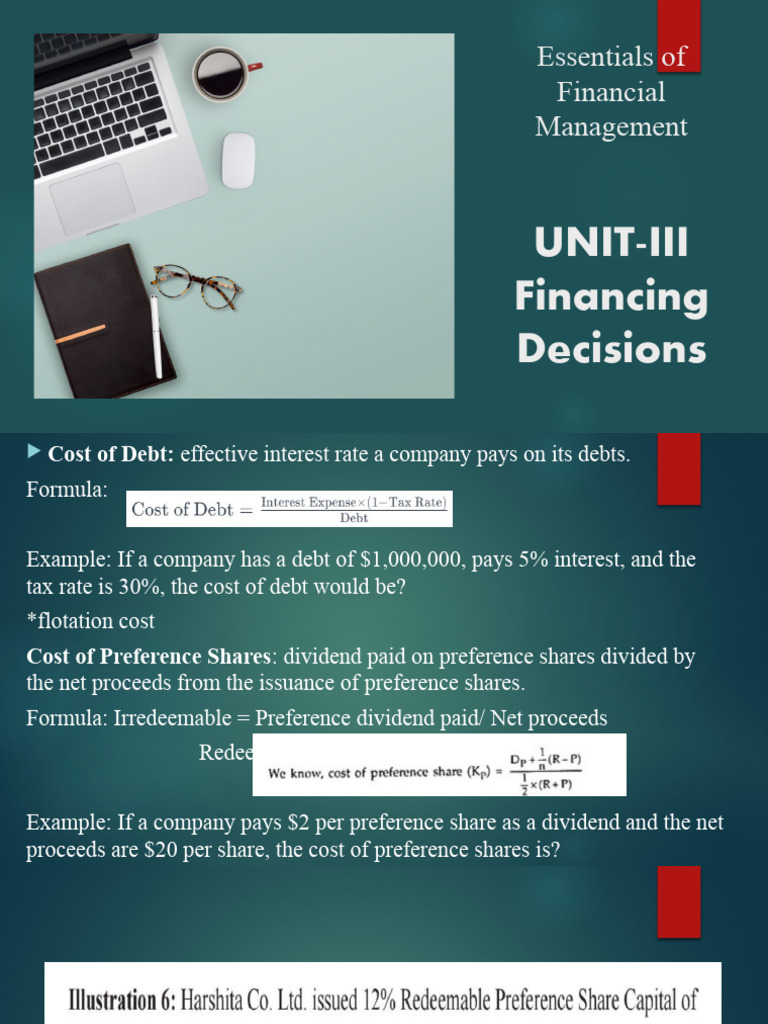 Financing Decisions in Financial Management | PDF | Cost Of Capital ...
