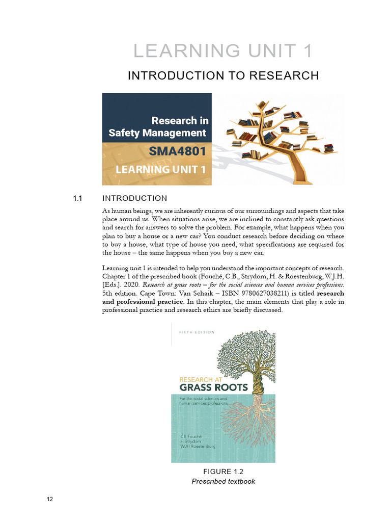 Sma4801 Lu1 Introduction To Research | PDF | Methodology | Knowledge