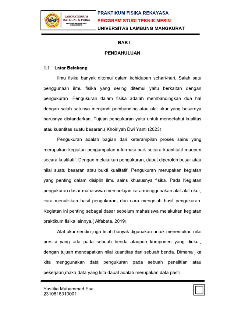 Laprak Alat Ukur Esa | PDF | Metode & Bahan Ajar