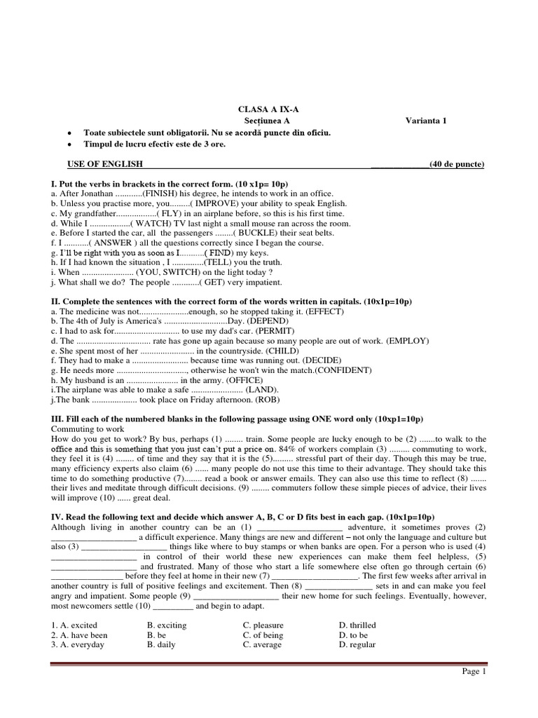 Subiect-9a 18 02 2024 | PDF | Attention Deficit Hyperactivity Disorder