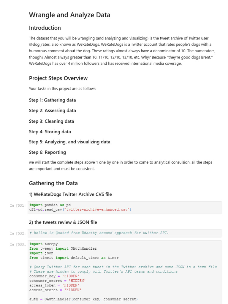 Data Wrangling and Analysis Guide | PDF