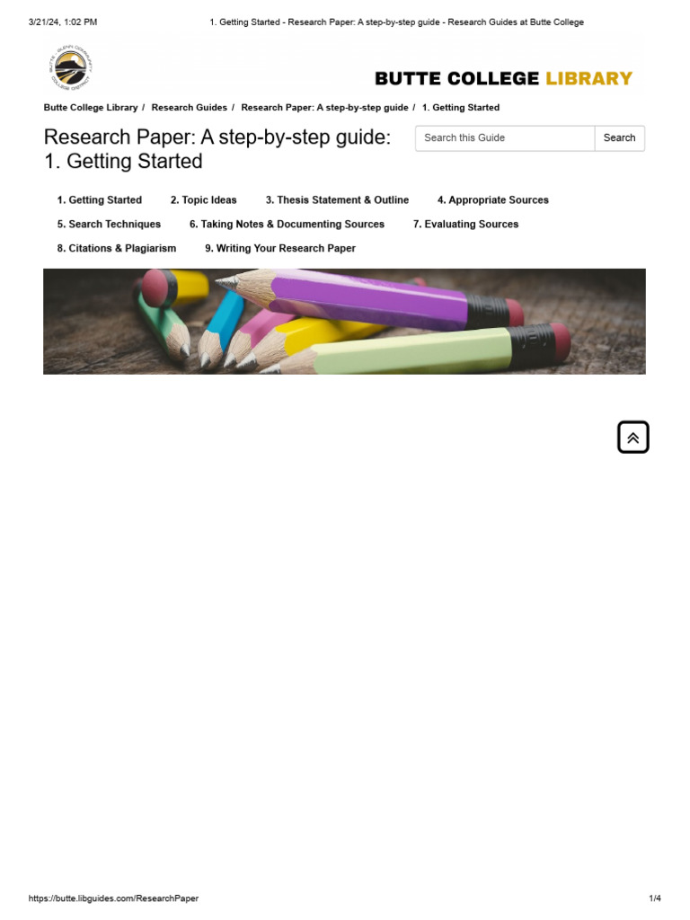 Getting Started - Research Paper - A Step-By-Step Guide - Research ...