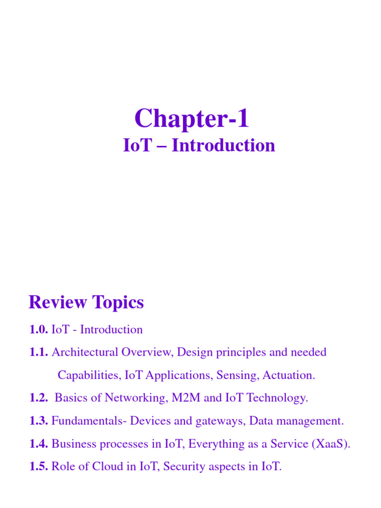 Final Chapter - 1 | PDF | Internet Of Things | Cloud Computing