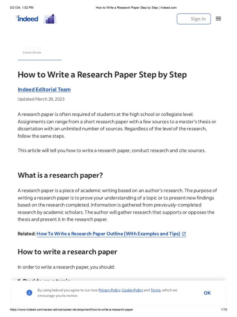 How To Write A Research Paper Step by Step | PDF | Citation | Apa Style