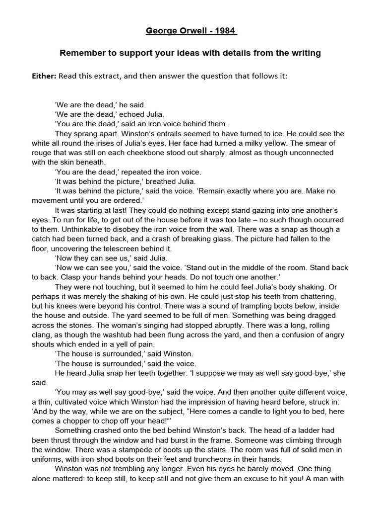 1984 - Exam Style-Practice | PDF
