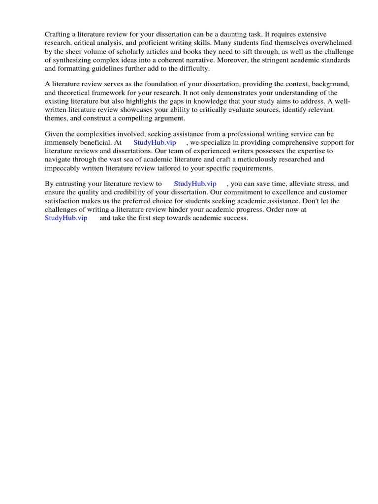 Example of A Literature Review Dissertation | PDF | Methodology ... Example of A Literature Review Dissertation | PDF | Methodology ...