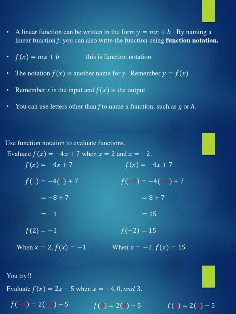Function Notation | PDF | Function (Mathematics) | Mathematics