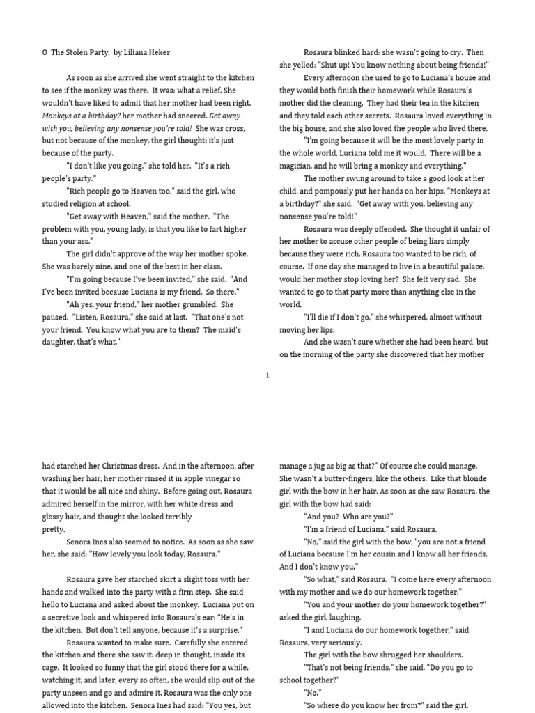The Stolen Party - TEXT | PDF