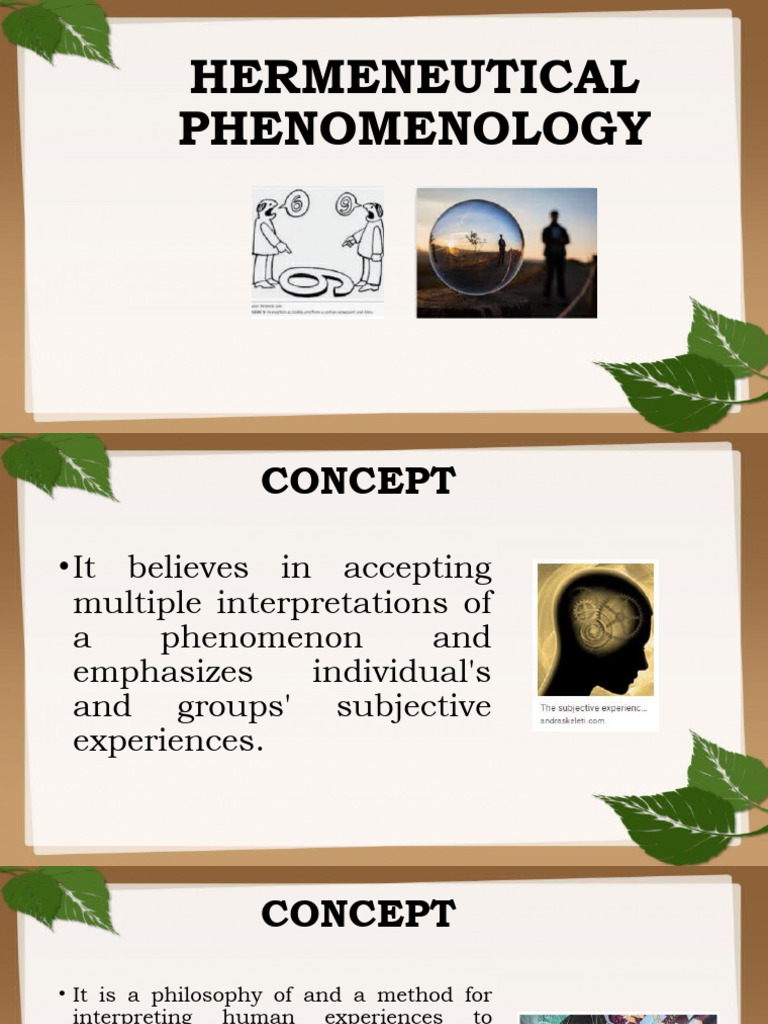 Hermeneutical Phenomenology | PDF | Phenomenology (Philosophy ...
