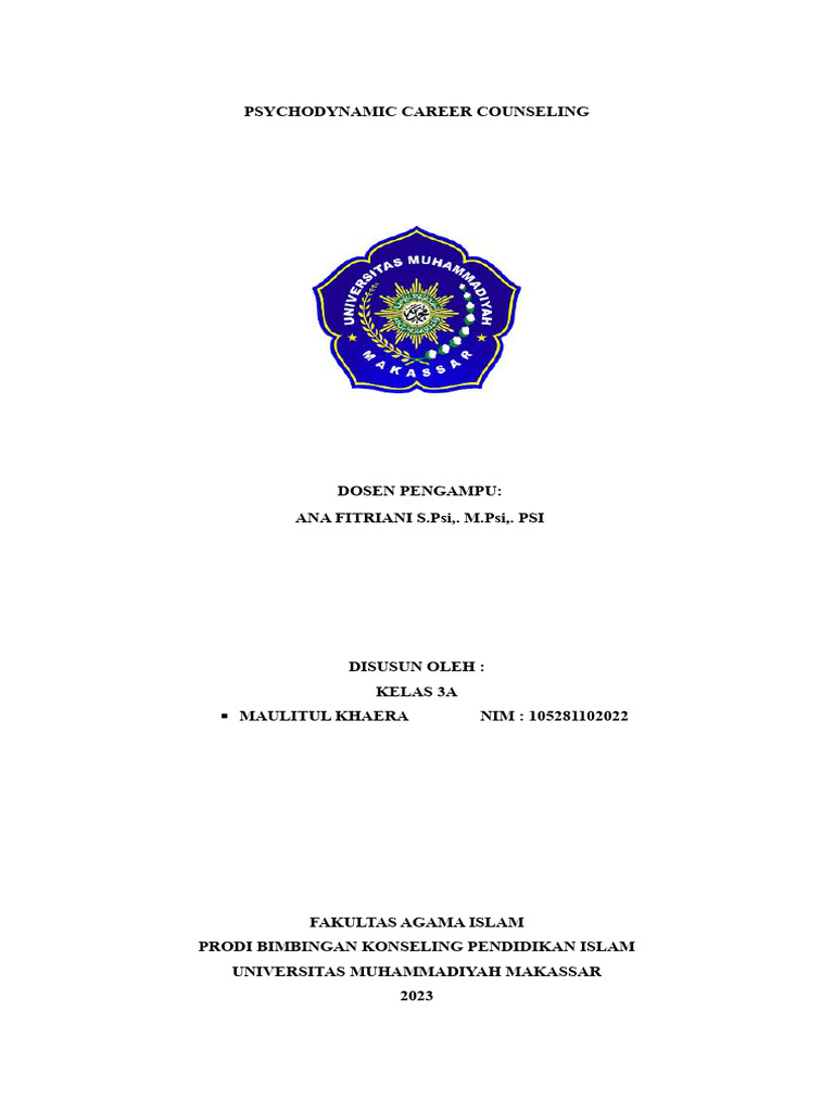 Laporan UAS MK BK KARIR | PDF | Karier & Perkembangan