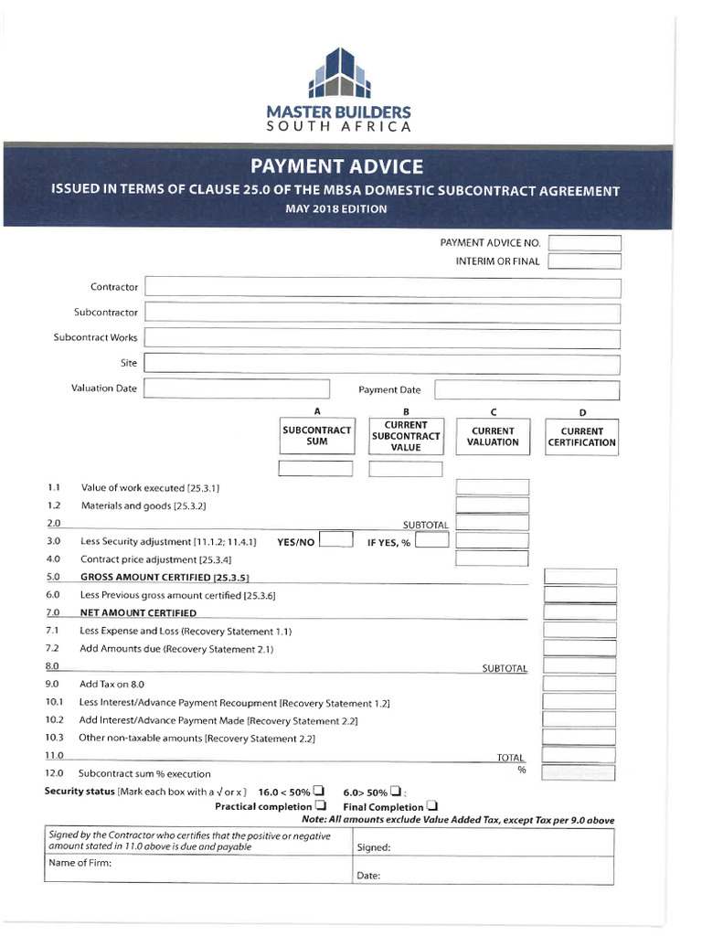 MBSA Payment Advise Template - For use with the JBCC PBA Edition 6.2 ...