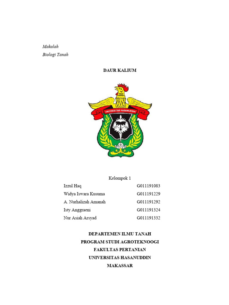 Daur Kalium dalam Biologi Tanah | PDF