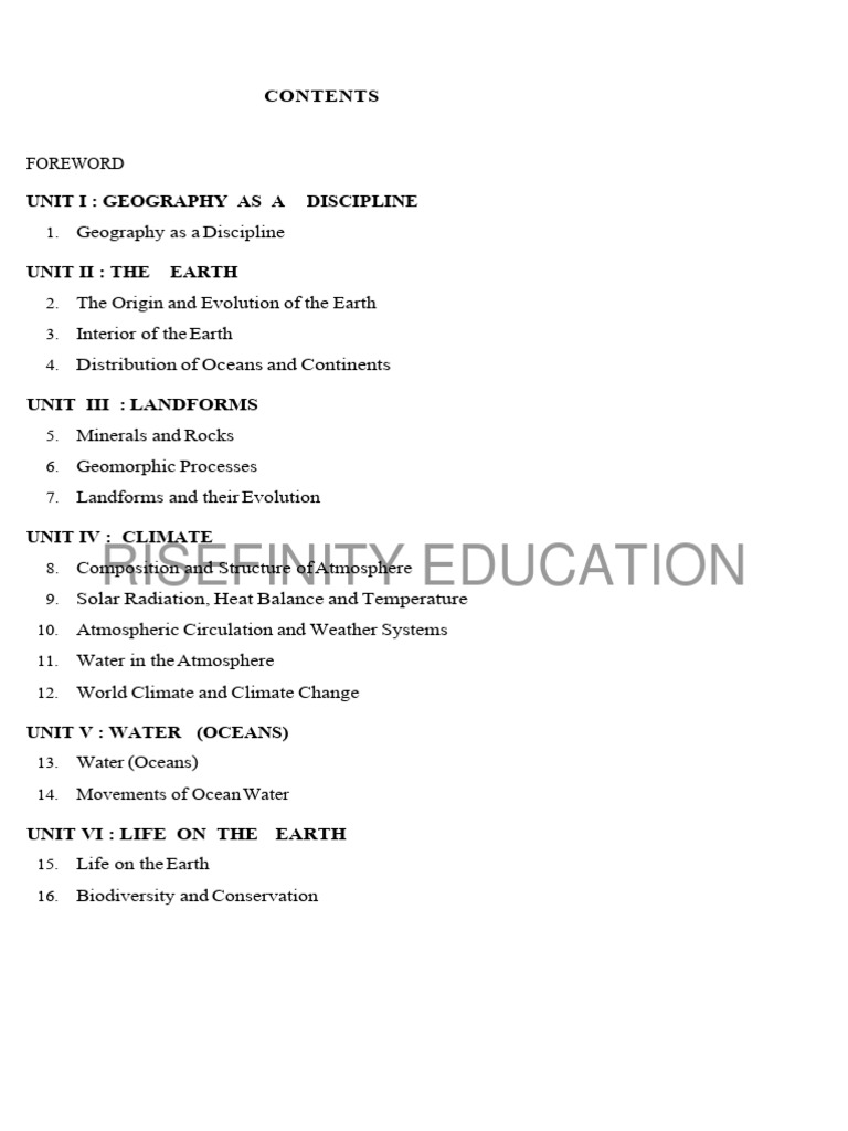 Fundamentals of Physical Geography - Class XI | PDF | Plate Tectonics ...