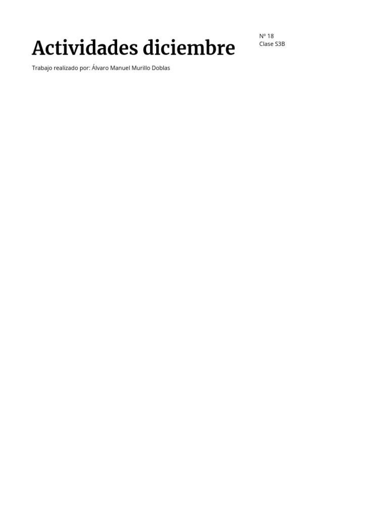 Actividades Diciembre | PDF | Motores | Derechos de autor