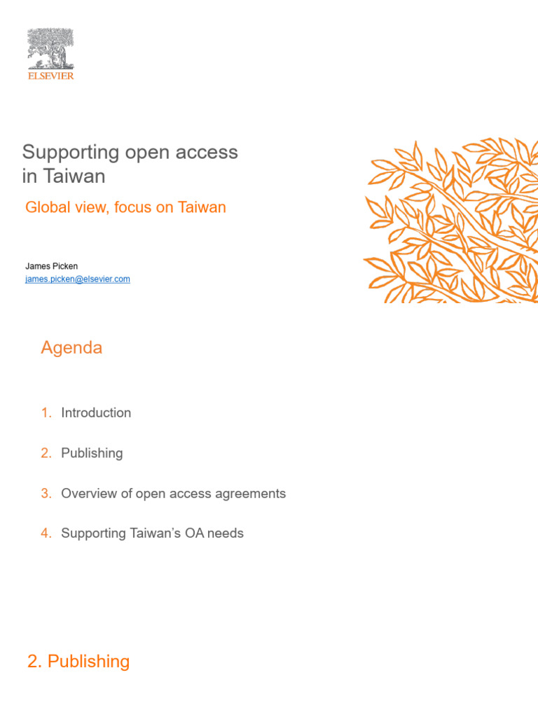 Supporting Open Access in Taiwan | PDF | Open Access | Elsevier