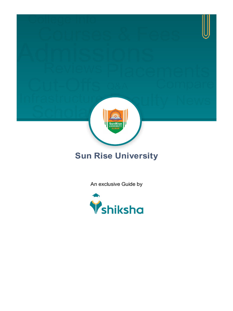 Sunrise University 2023 Admission Guide | PDF | University And College Admission | Postgraduate ...