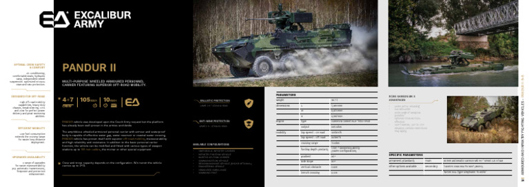 Brosur Pandur II | PDF | Armoured Fighting Vehicles | Military Vehicles